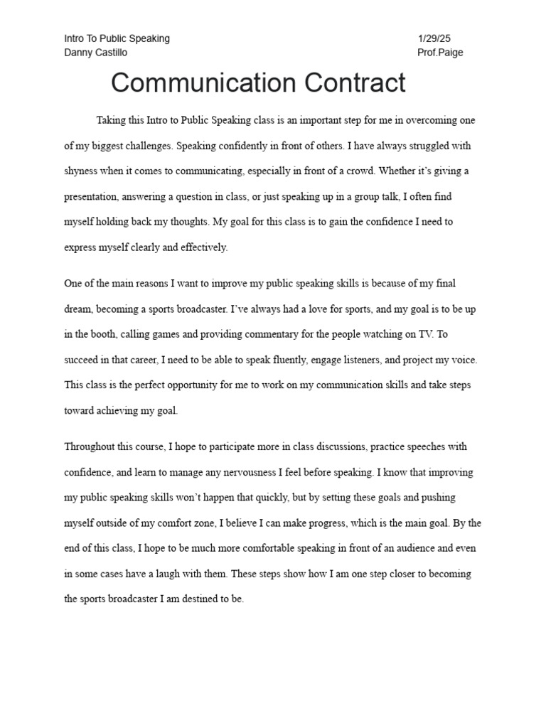 Communication Contract | PDF