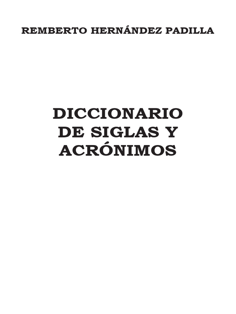 Diccionario de Siglas y Acrónimos en México | PDF | México | Acrónimo
