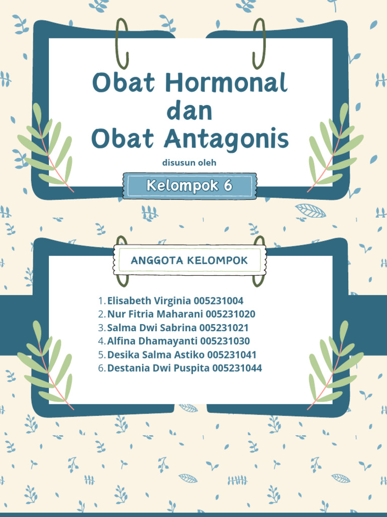 Obat Hormonal dan Antagonis Terapi | PDF