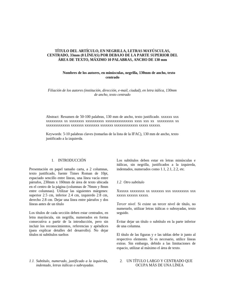 Plantilla Ifac | PDF