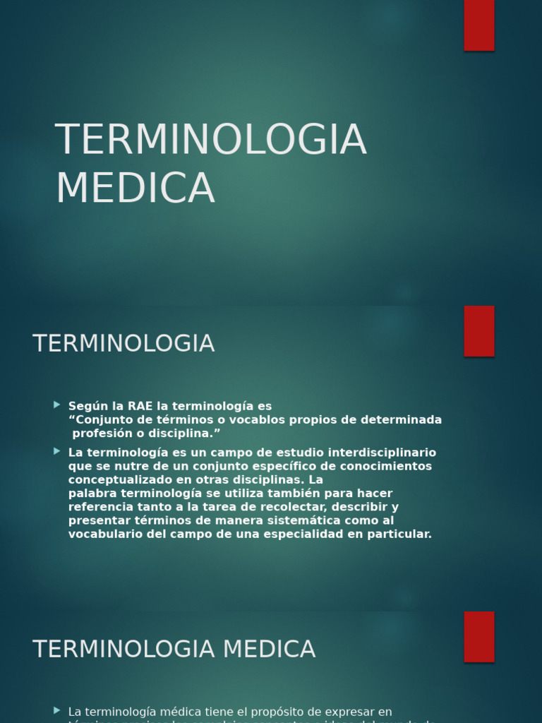 Terminología Médica y Sinónimos | PDF | Palabra