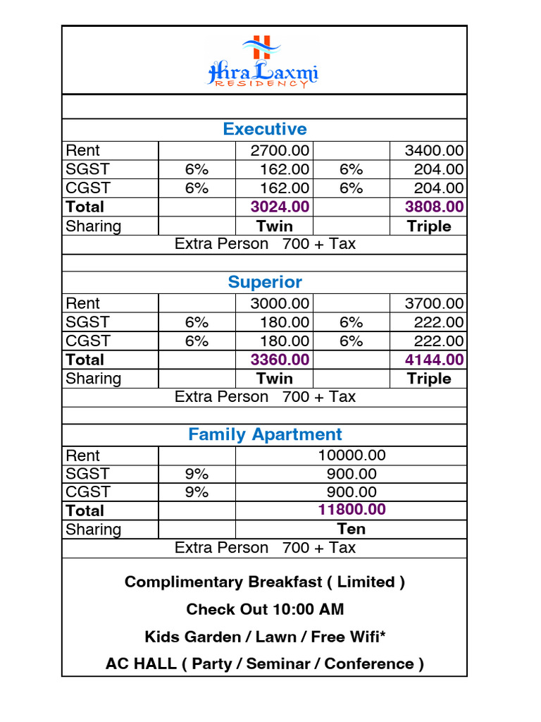HLR Tariff | PDF