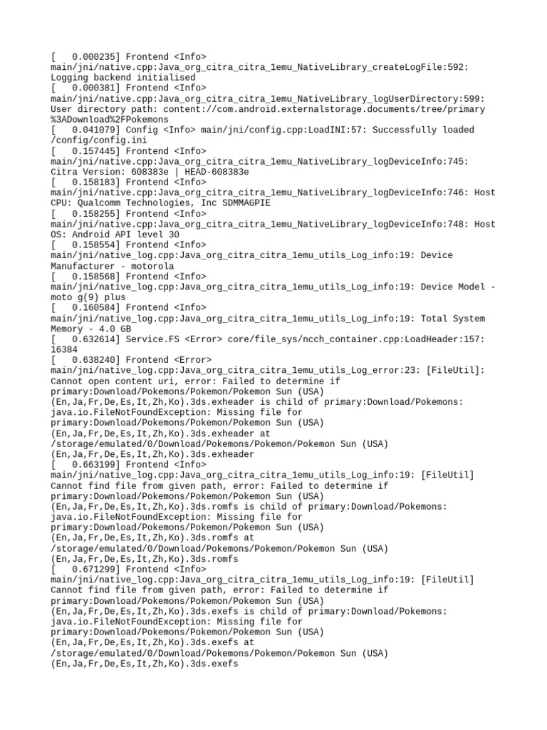 citra_log | PDF | System Software | Software