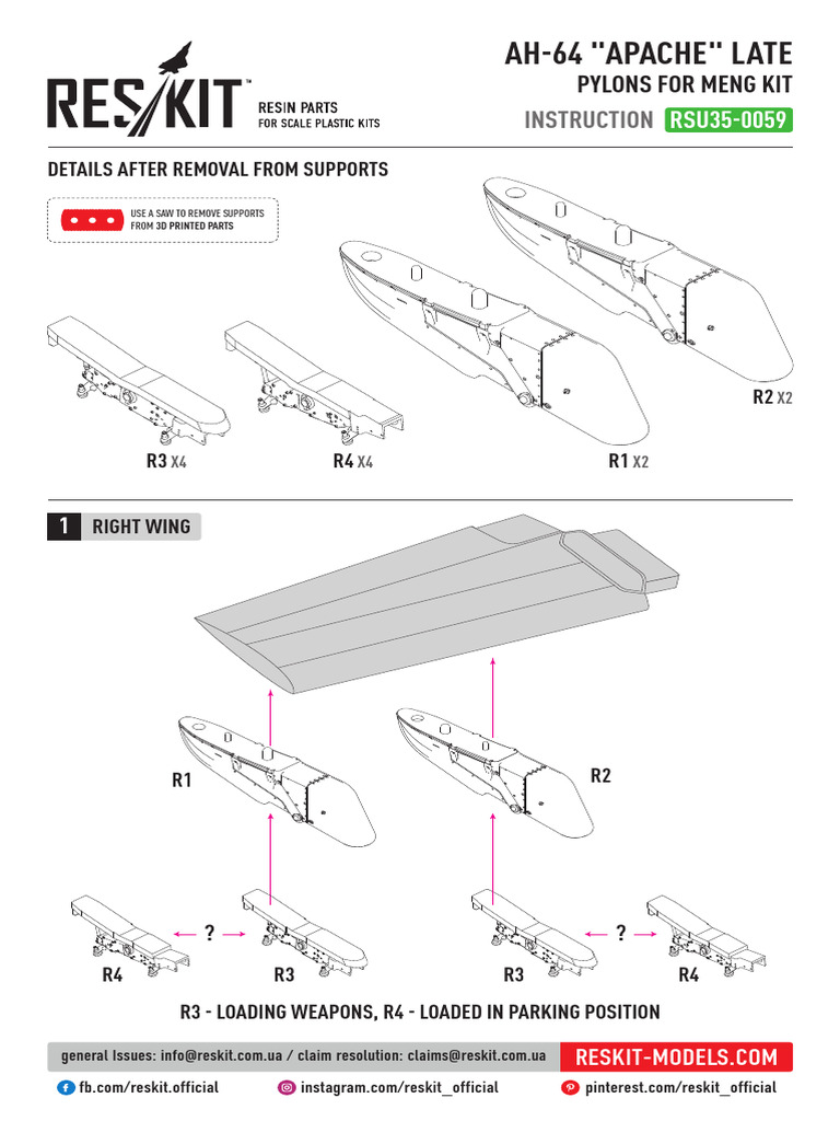AH-64 Apache Pylon Instructions | PDF