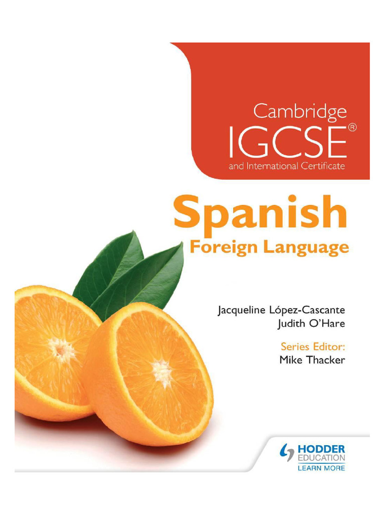 Open Cambridge Igcse and International Certificate Spanish Foreign ...
