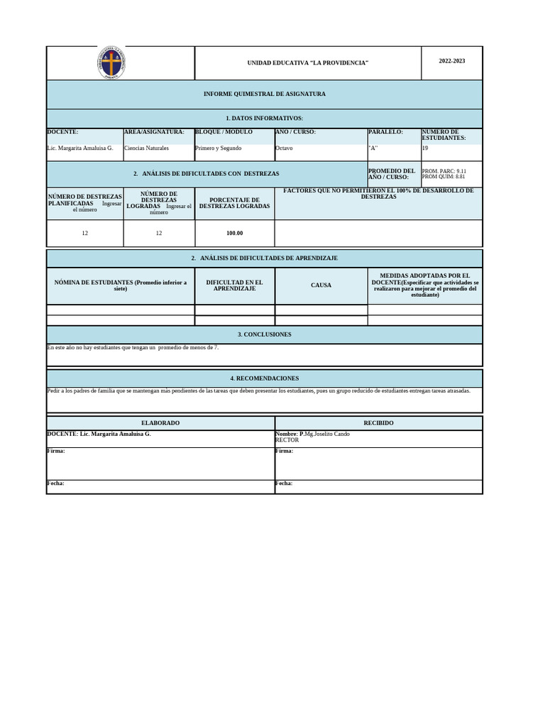 10 A-Informe I.trimestre de Asignatura-Ccnn | PDF | Aprendizaje