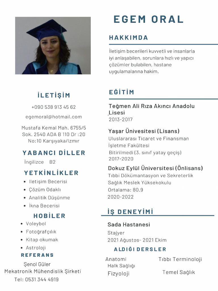 Egem Oral CV | PDF