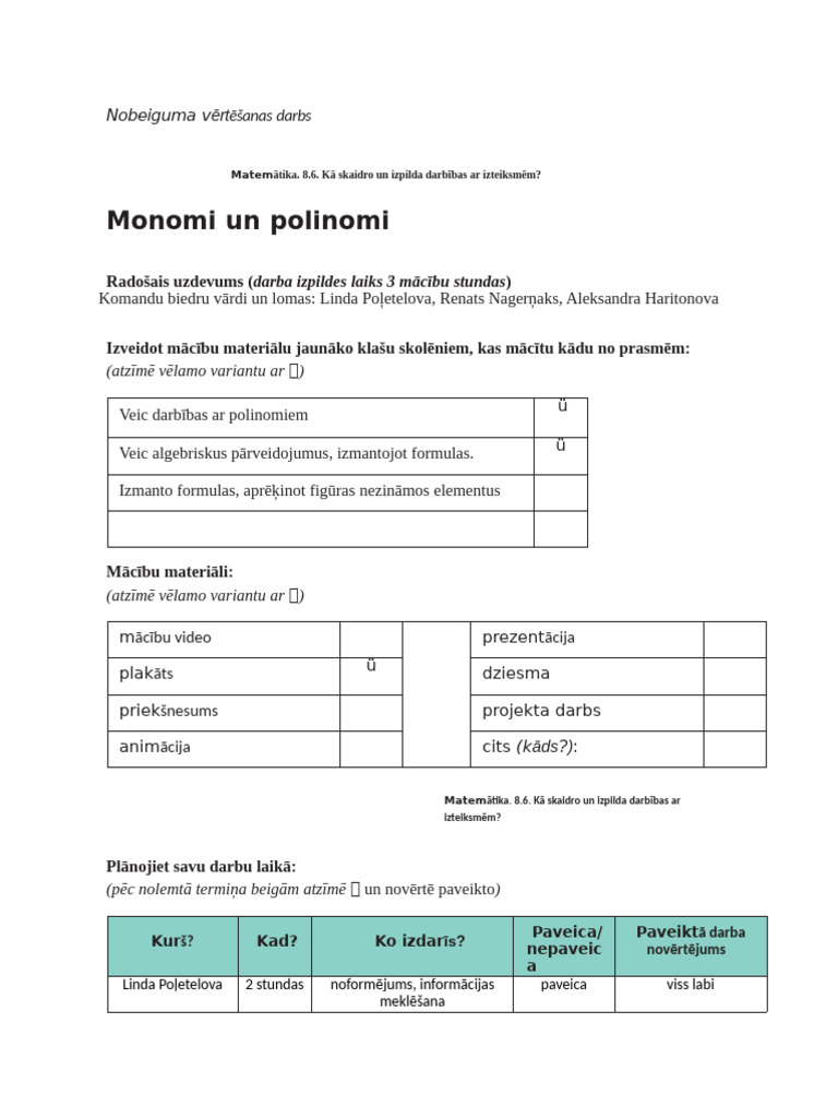 Monomi Un Polinomi 2 (1) | PDF