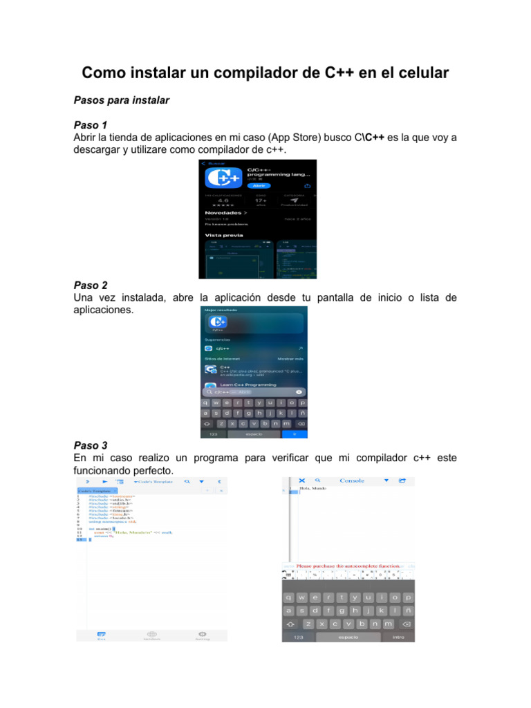 Como instalar un compilador de C | PDF