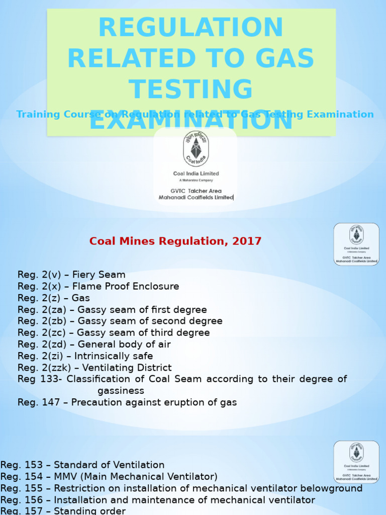 Gas Testing Regulation Training Course | PDF | Carbon Dioxide | Exhaust Gas