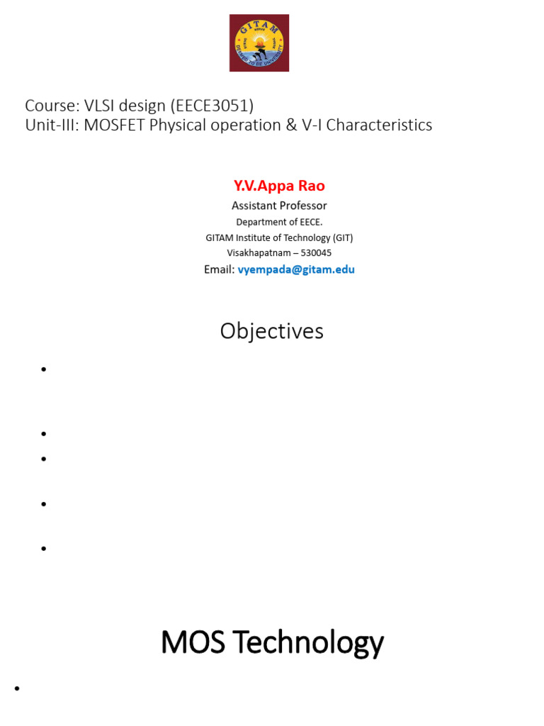 Module 3 Lecture MOSFET | PDF | Mosfet | Field Effect Transistor