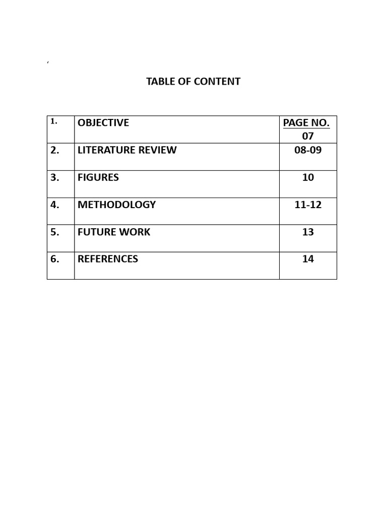 Table of Content New | PDF