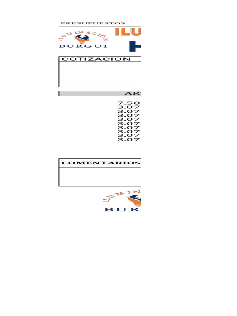 Cotización Don Memo Eléctrico | PDF
