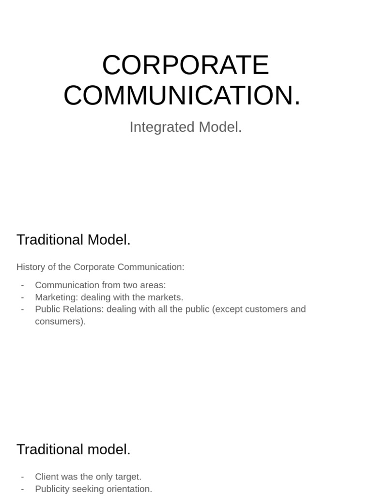 CM. Integrated Model. | PDF | Marketing | Public Relations