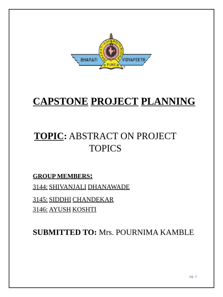 Capstone Project Planning | PDF | Résumé | Multimedia
