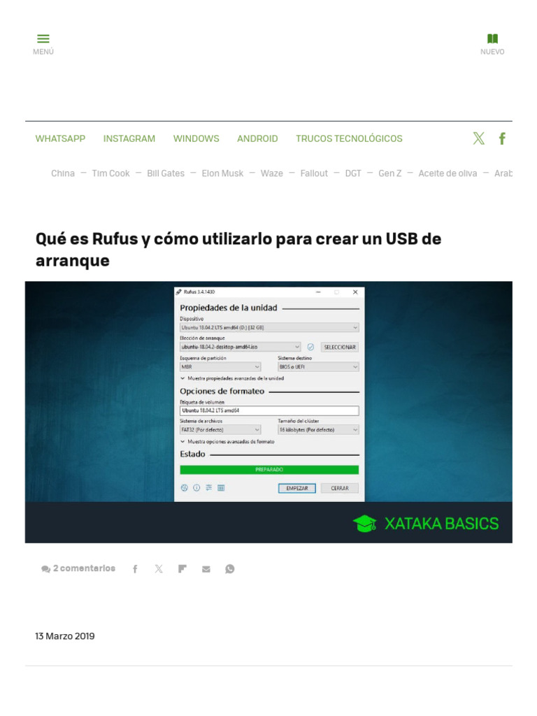 Rufus: Crea USB de arranque fácil | PDF | Arranque | Distribución de Linux