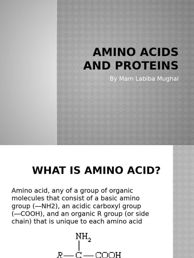 Understanding Amino Acids and Proteins | PDF | Amino Acid | Proteins