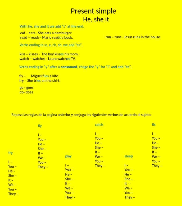 present simple - repaso | PDF