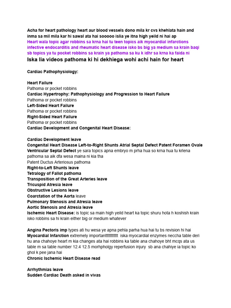 heart pathology by arsh fj | PDF | Myocardial Infarction | Heart