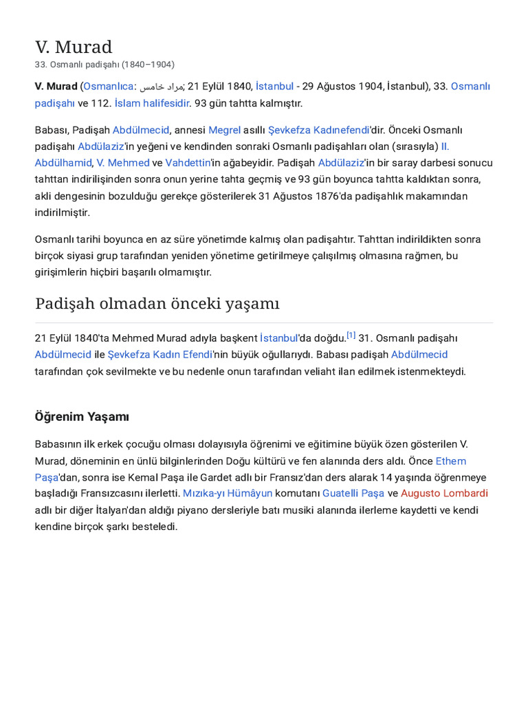 V. Murad - Vikipedi | PDF