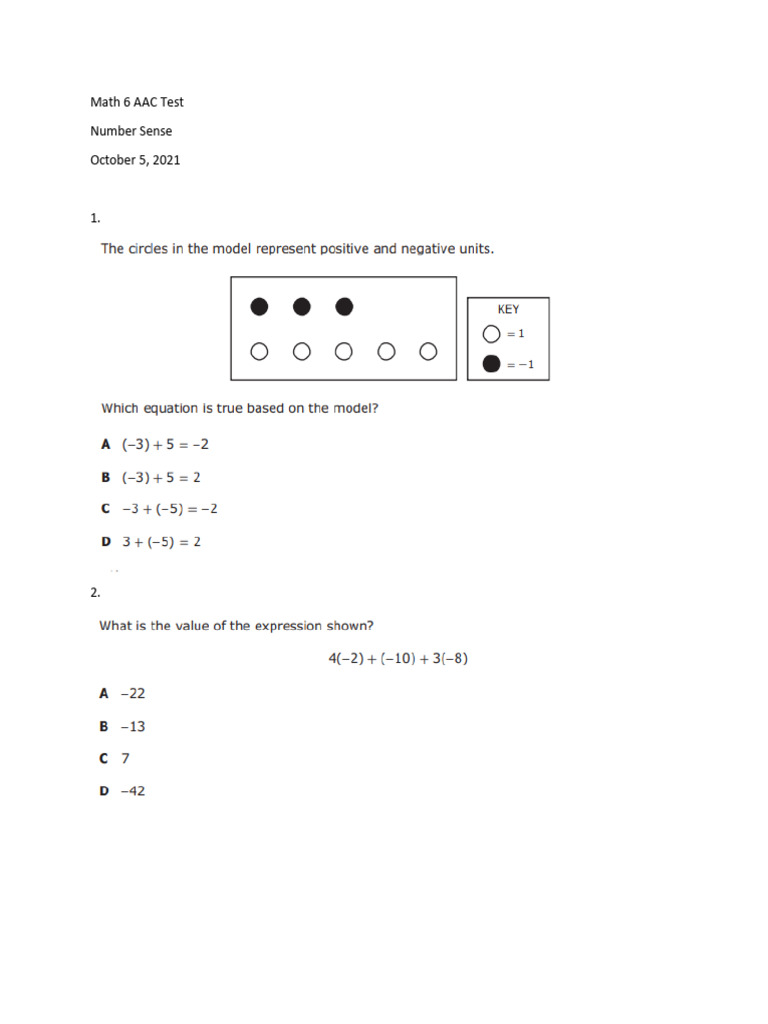 6 Math AAC | PDF