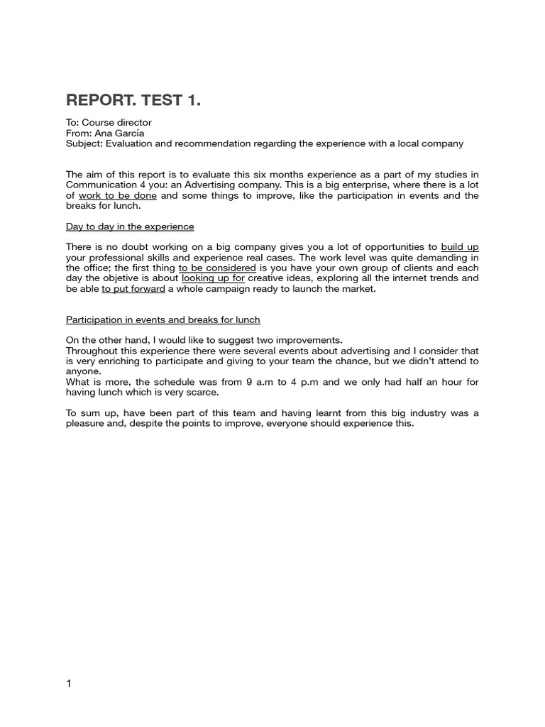 Advertising Internship Evaluation Report | PDF