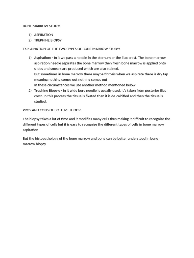 The Essential Book of Lectures, Bone Marrow Study, Page 6 | PDF