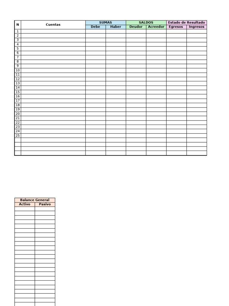 Hoja de Trabajo de 8 Columnas | PDF