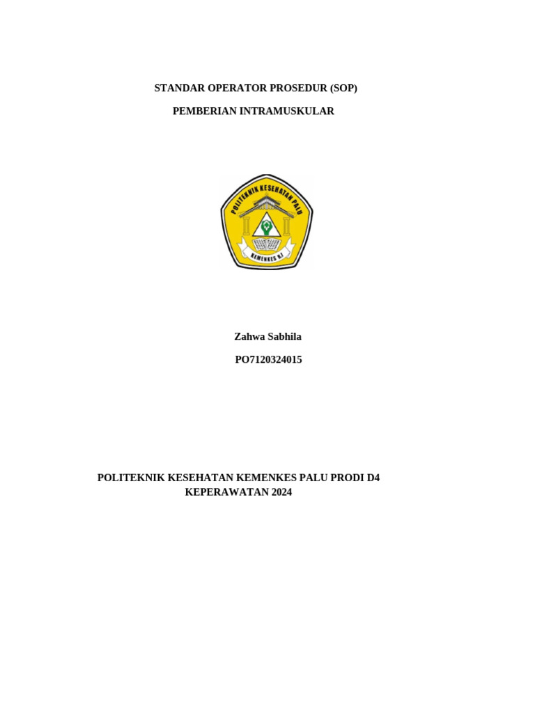SOP INTRAMUSKULAR | PDF