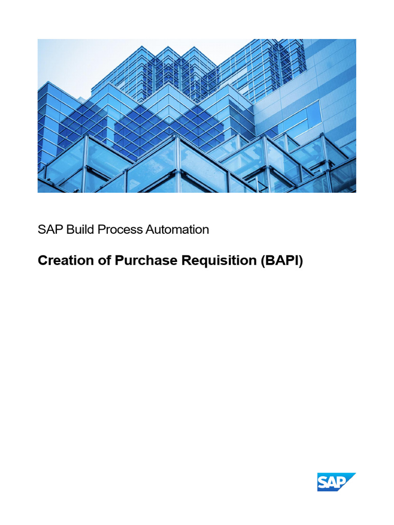 SAP BAPI Purchase Requisition Guide | PDF | Parameter (Computer Programming) | Microsoft Excel