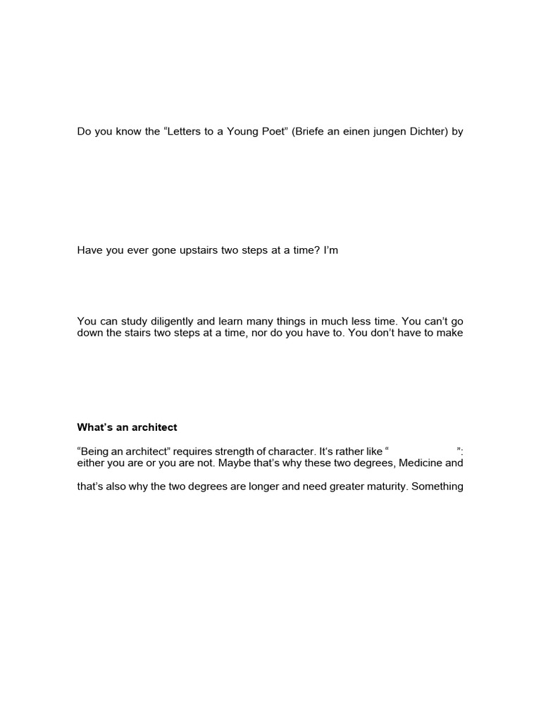 Guidance for Aspiring Architects | PDF