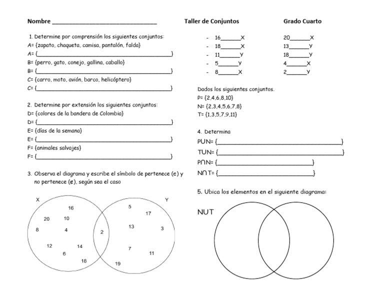Taller de Conjuntos | PDF