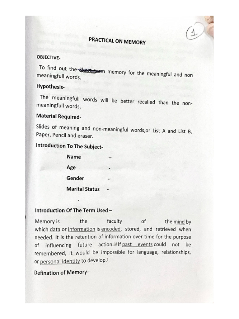 Practical On Memory | PDF