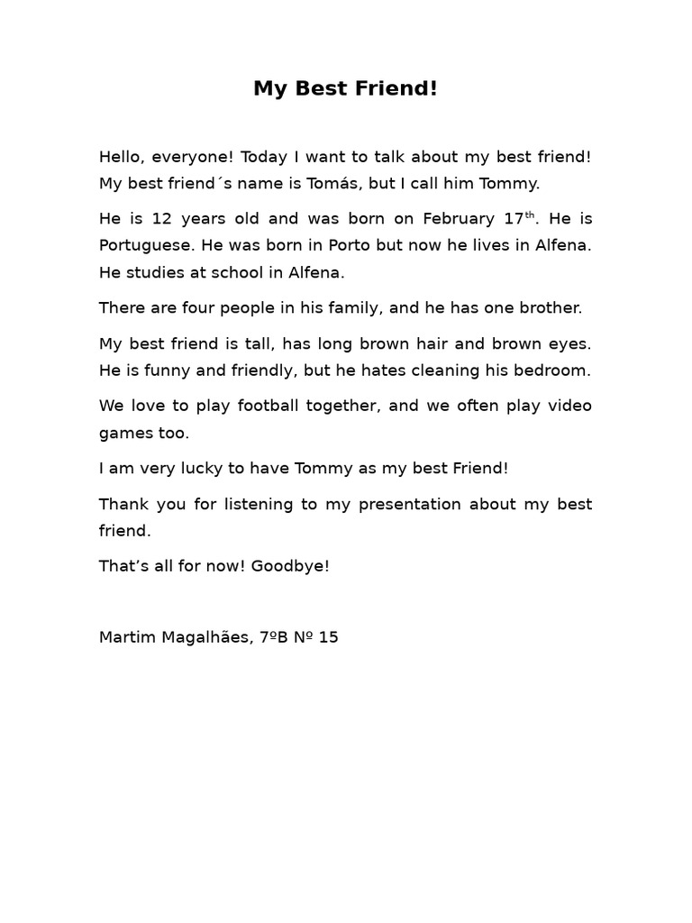 My Best Friend | PDF