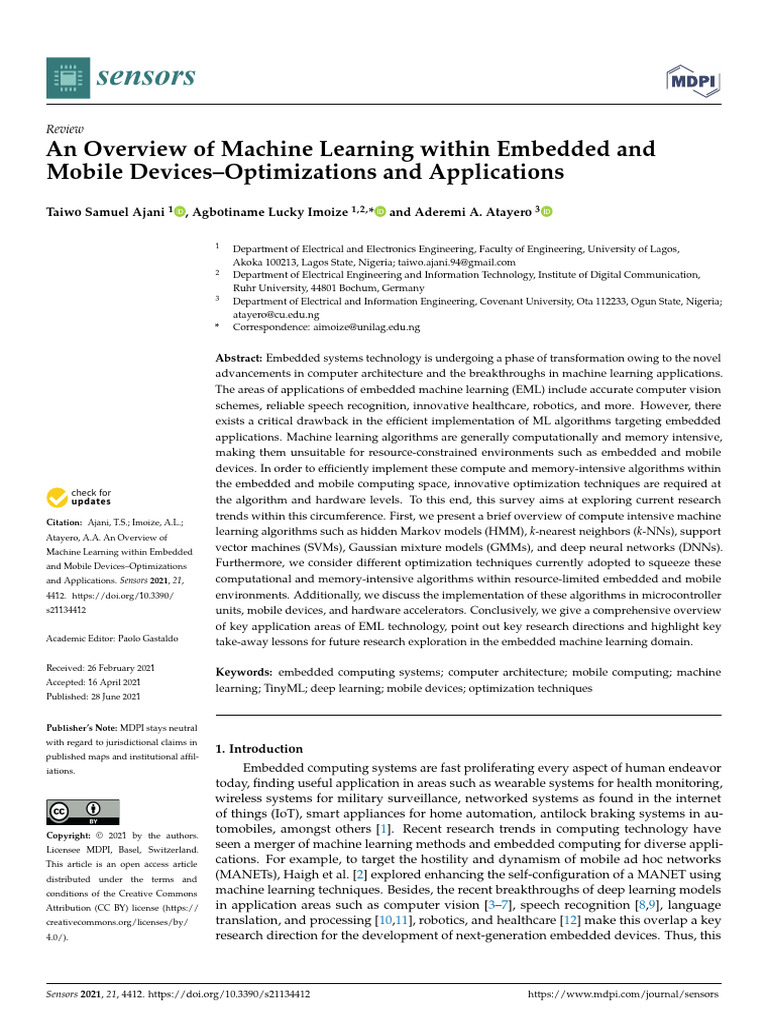 sensors-21-04412 | PDF | Machine Learning | Support Vector Machine