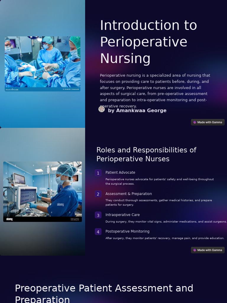 Introduction To Perioperative Nursing | PDF | Surgery | Perioperative