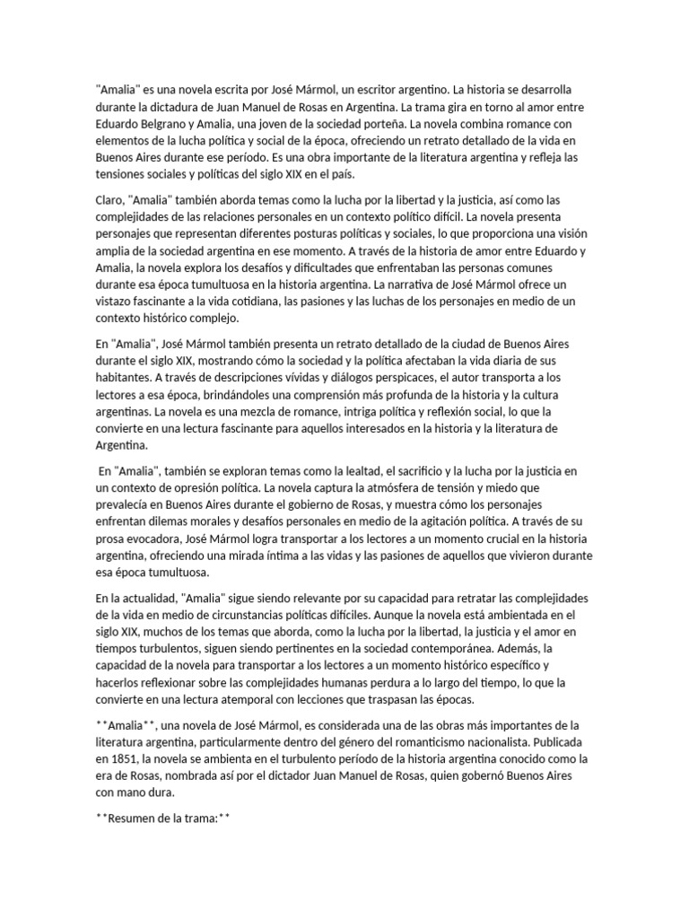 Amalia | PDF | Novelas | Argentina