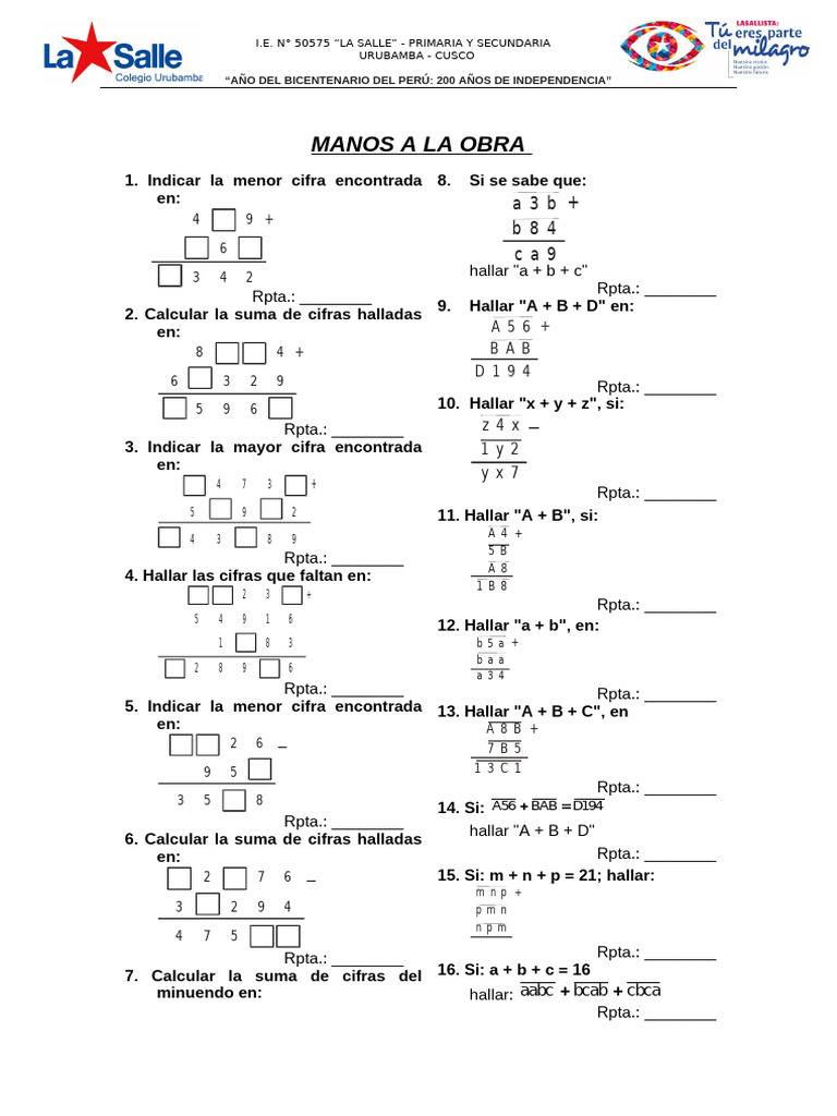 Criptoaritmética - Docx Ammy | PDF | Ajedrez
