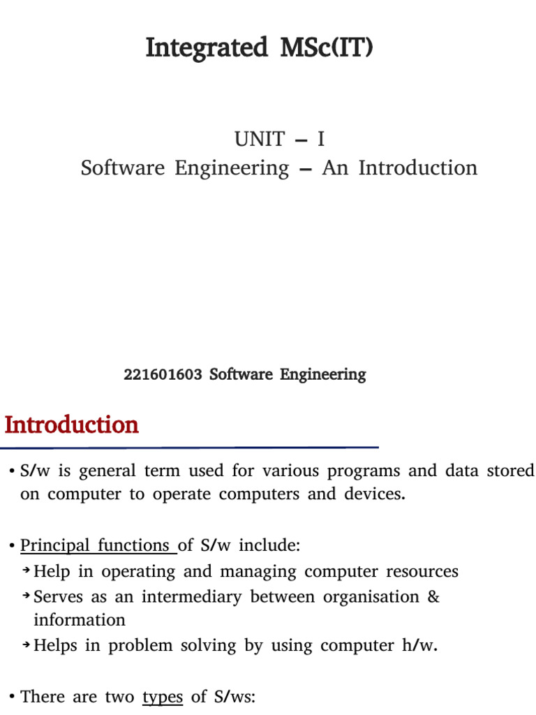 SE Unit 1_Part 1_compressed | PDF | Software Development Process | Software Prototyping
