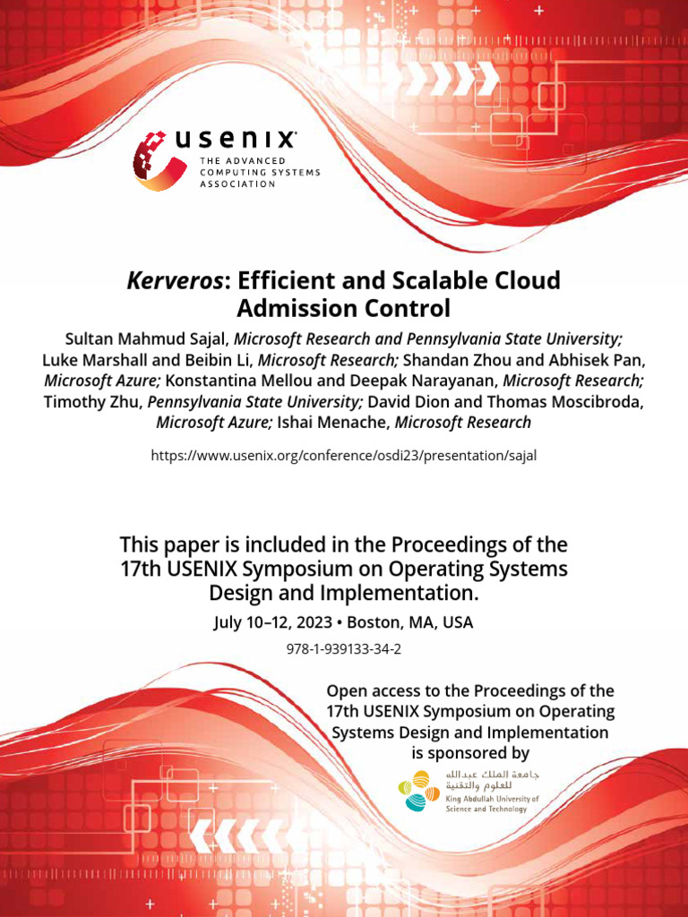 Kerveros Efficient and Scalable Cloud | PDF | Virtual Machine | Scalability