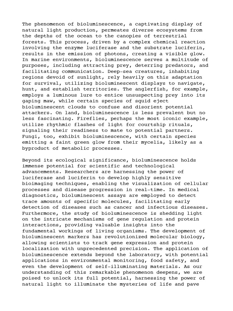 Bioluminesence paper | PDF | Biology | Biotechnology