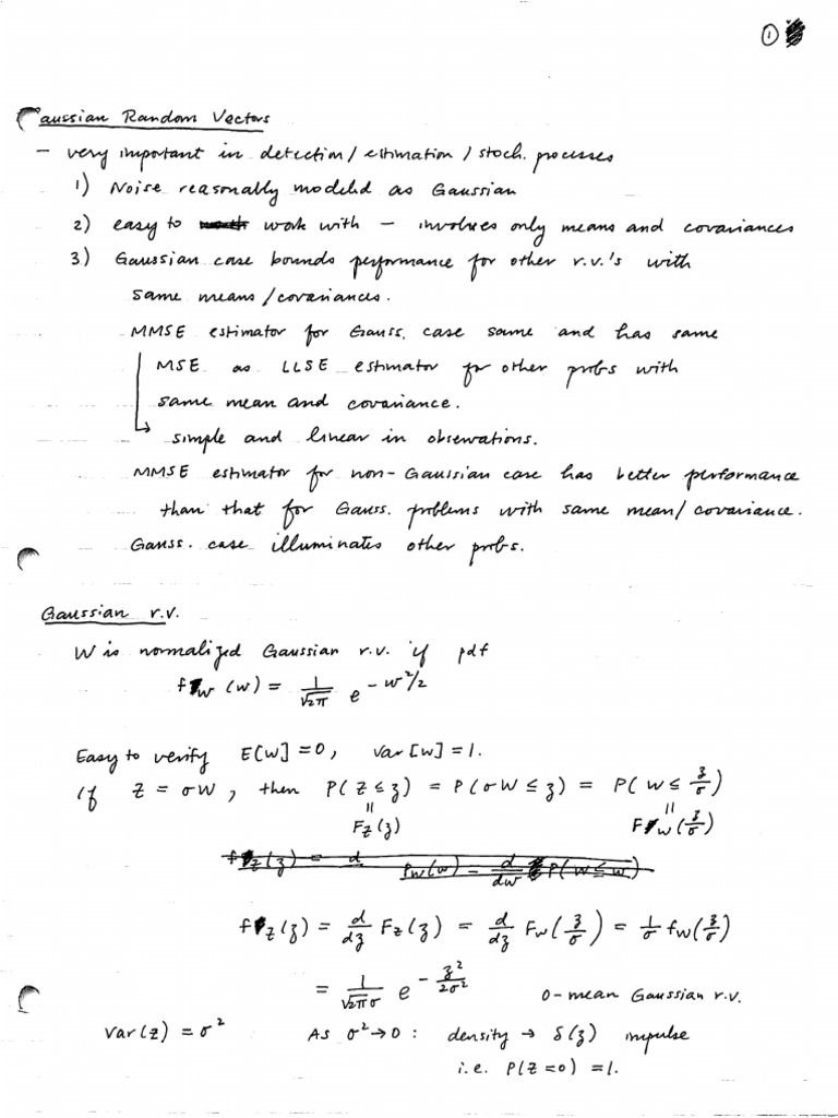 Gaussian Review Notes | PDF
