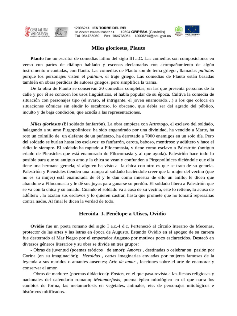 Obres Literat | PDF | Ovidio | Eneas
