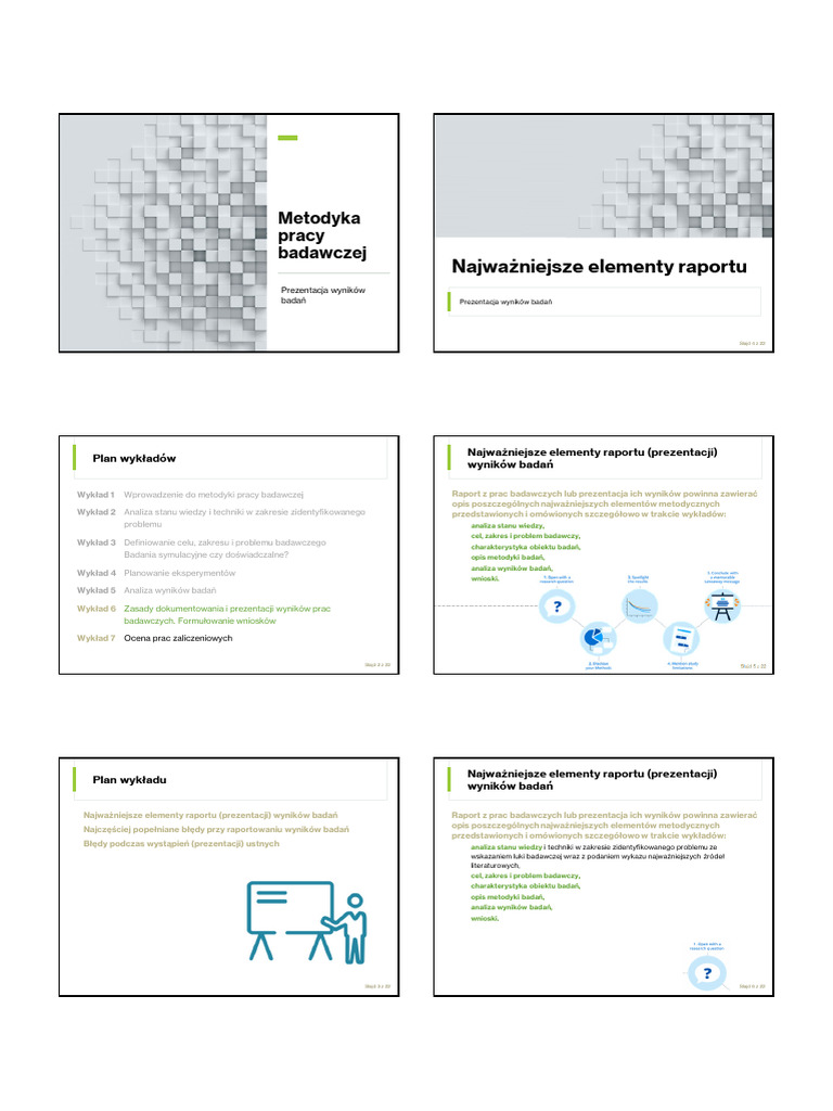 W06 Prezentacja Wyników Badań | PDF