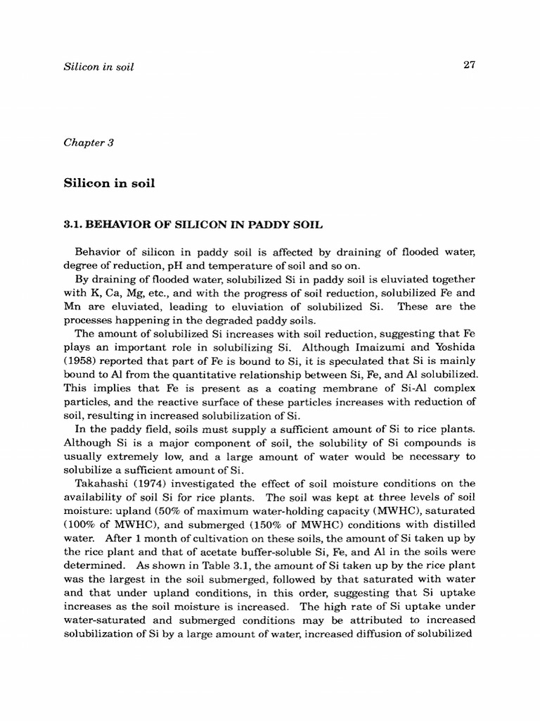 Chapter 3 Silicon in S 2002 Soil Fertilizer and Plant Silicon Research ...