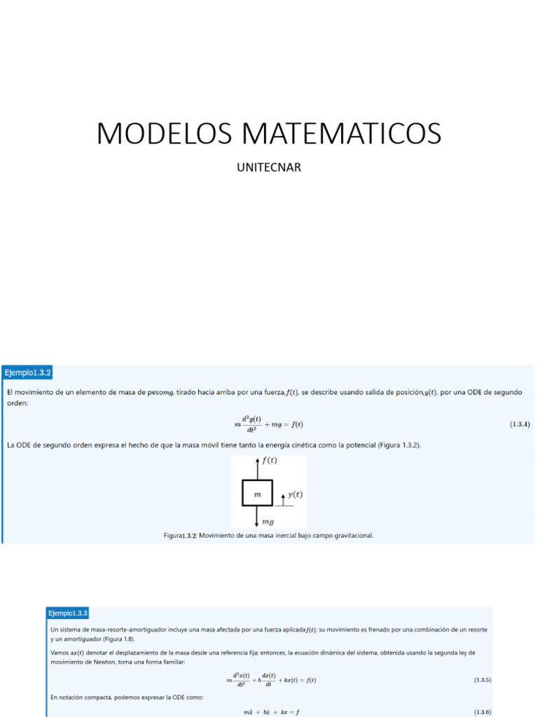 Ecuaciones Del Modelos Matematicos | PDF