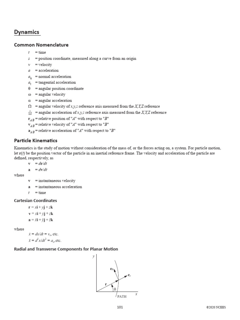 Dynamics: Particle Motion and Kinetics | PDF | Acceleration | Velocity