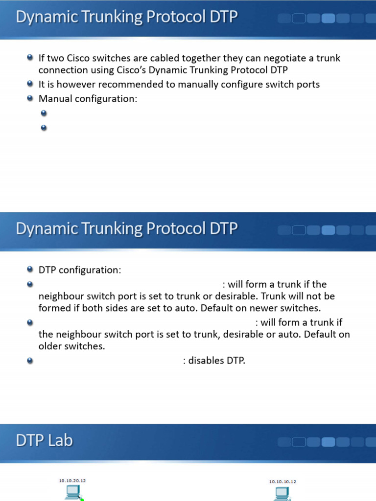 009 21 09 DTP Dynamic Trunking Protocol | PDF