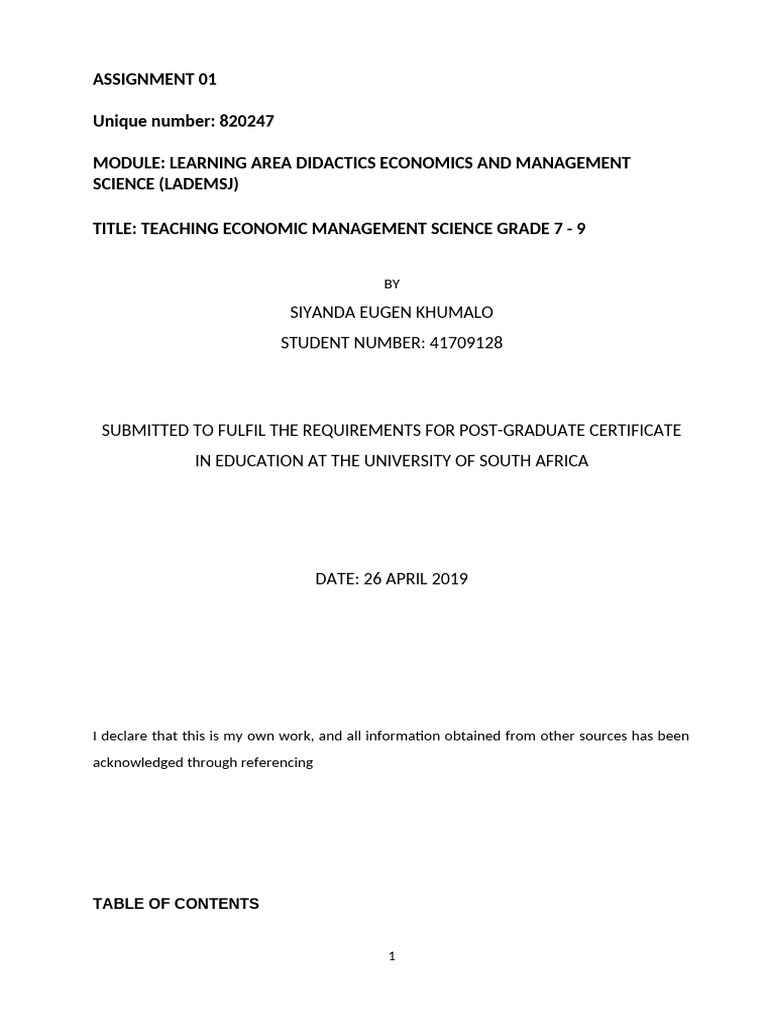 LADEMS ASSIGNMENT 01 | PDF | Educational Assessment | Learning LADEMS ASSIGNMENT 01 | PDF | Educational Assessment | Learning