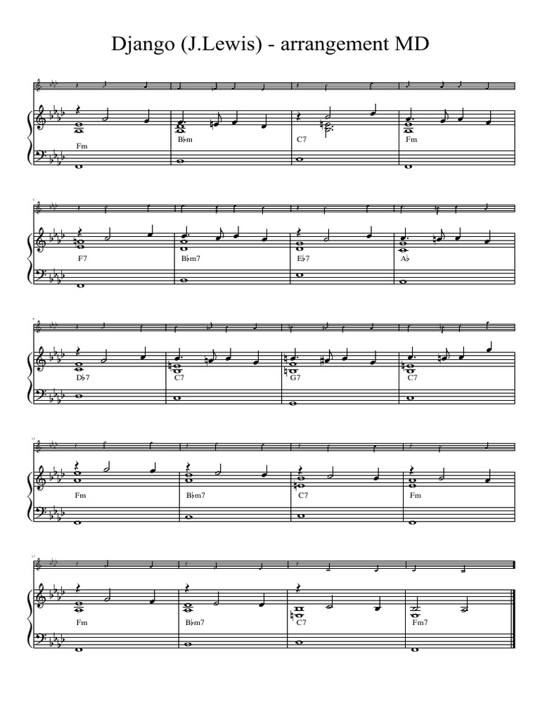 Django Piano Sheet | PDF
